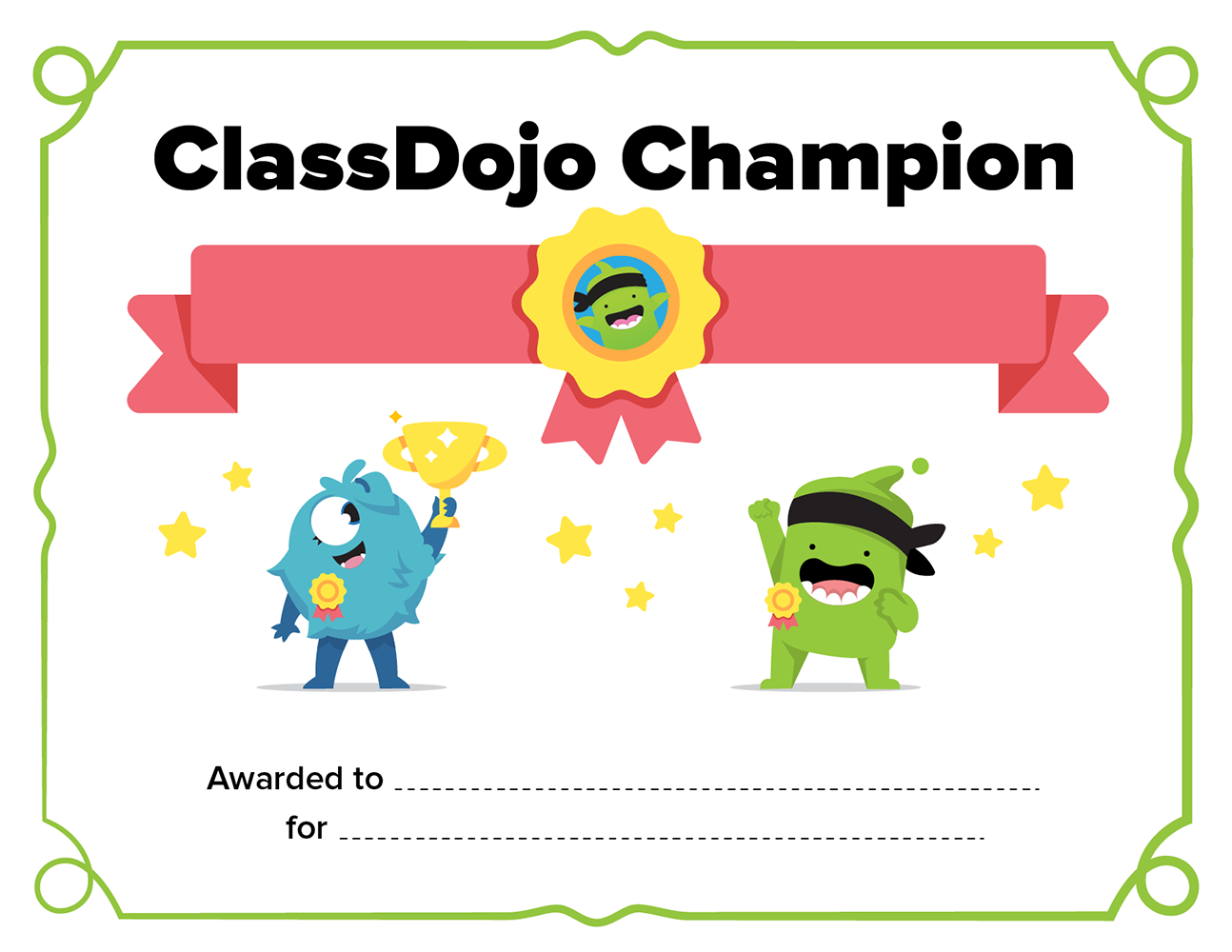 Student Certificates ClassDojo