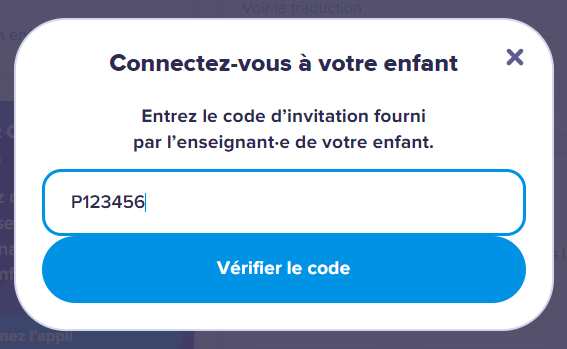 Se connecter à la classe de votre enfant via un code de parent ...