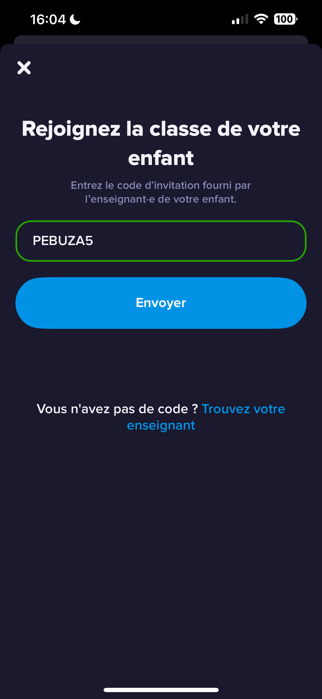 Se connecter à la classe de votre enfant via un code de parent ...