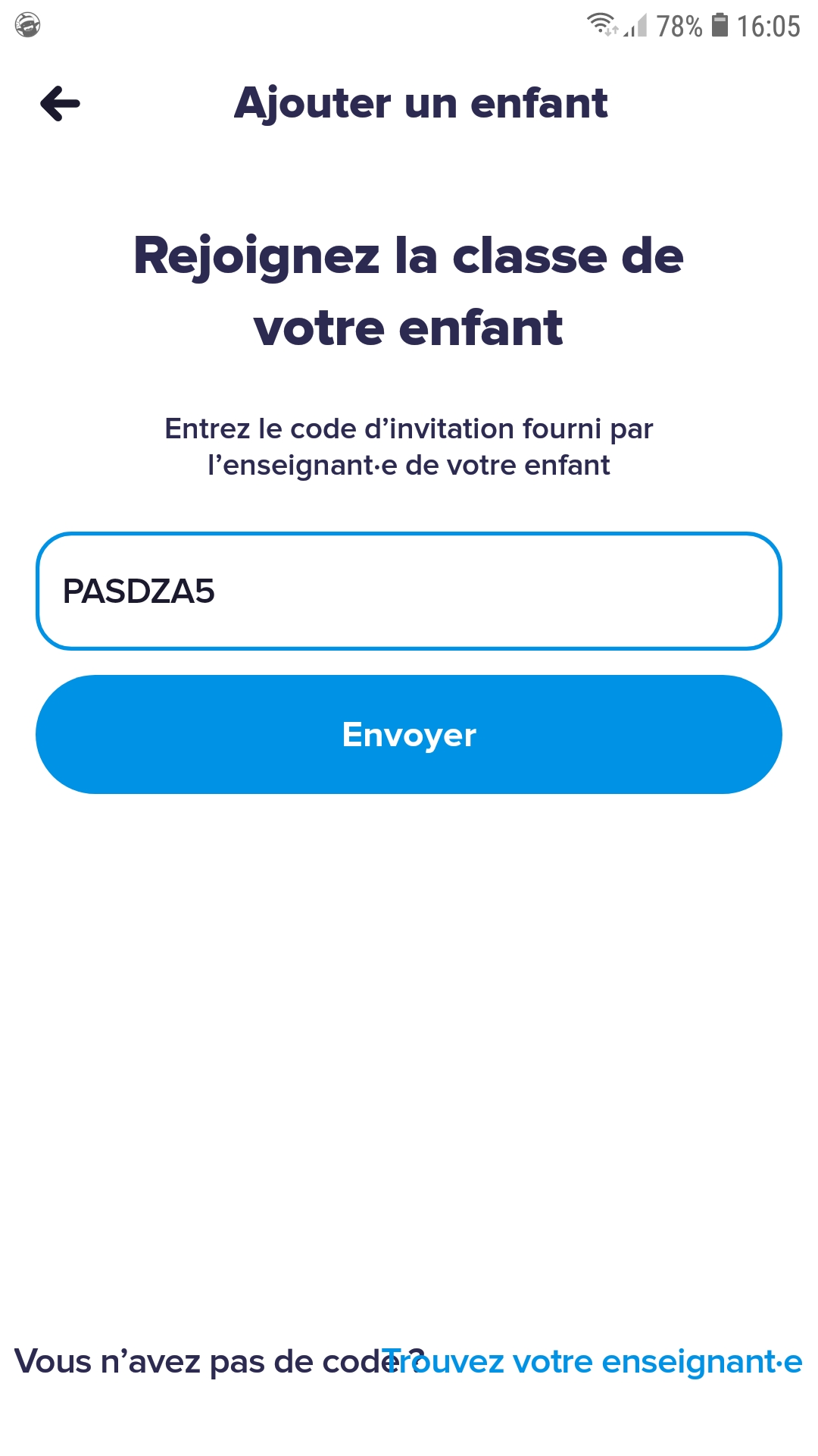 Se connecter à la classe de votre enfant via un code de parent ...