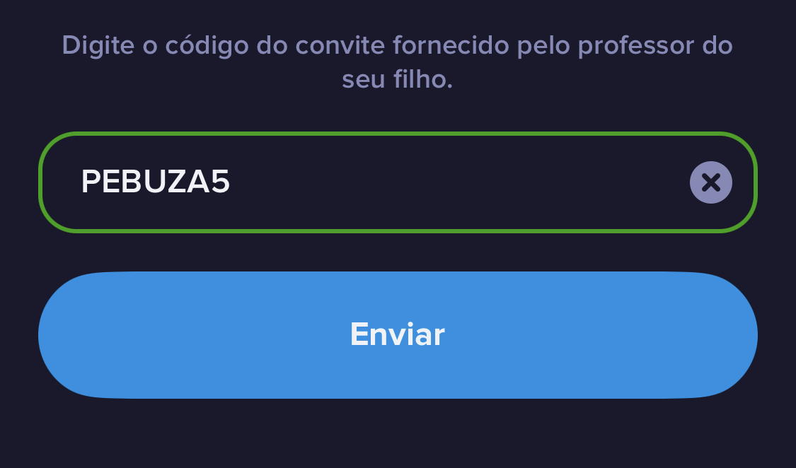 Como se conectar à turma do seu filho com um código dos pais ...
